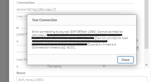 Solución Al Error De Conexión Jdbc Con Sap Hana En Qlik Sense Saas Tiempo De Conexión Agotado