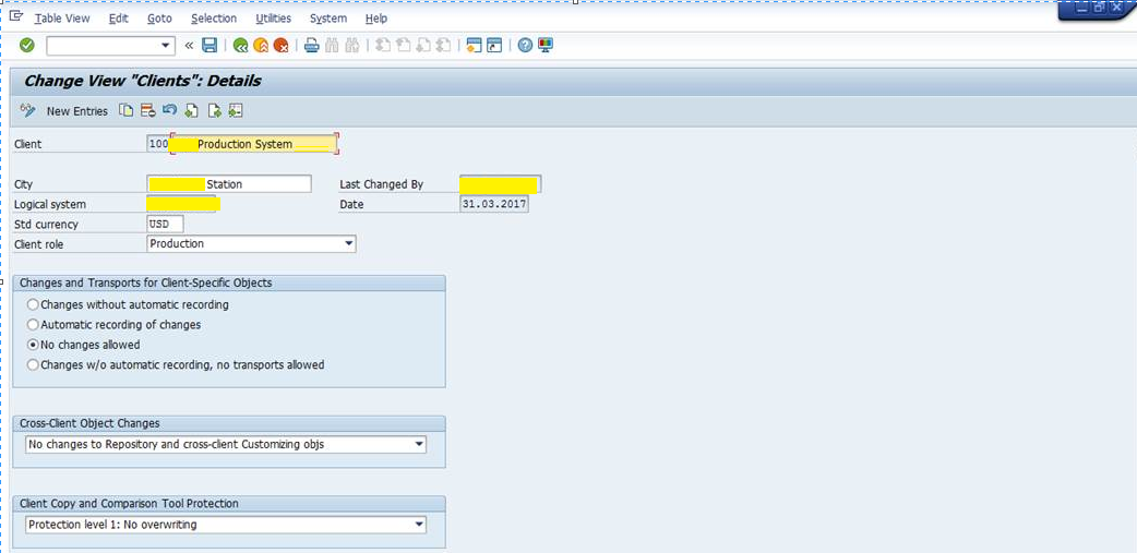 Cómo desbloquear y configurar los tcodes SCC4 y SE06 en SAP | Preguntas | Prime Institute